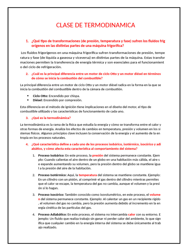 Tarea de Termodinamica | PDF | Termodinámica | Temperatura