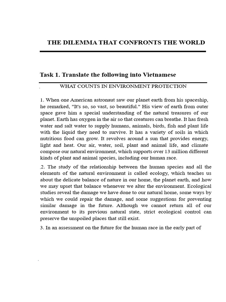 Lesson 6 - Environment Part 1 | PDF | Climate Change | Natural Environment