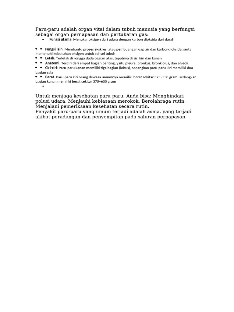 Paru Paru | PDF