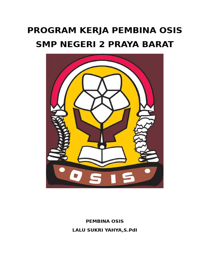 COVER PROGRAM KERJA PEMBINA OSIS | PDF