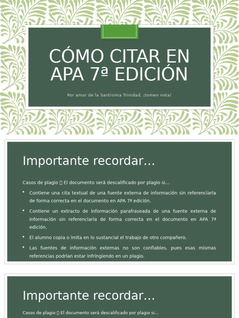 Cómo Citar en Apa 7 Edición | PDF | Dolor | Comillas
