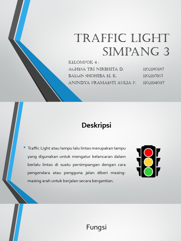 PPT Kelompok 4_Tubes SCT_Traffic Light Simpang 3 | PDF