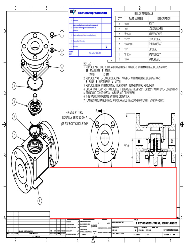 SF1530 Ga Drawing | PDF | Valve | Building Materials