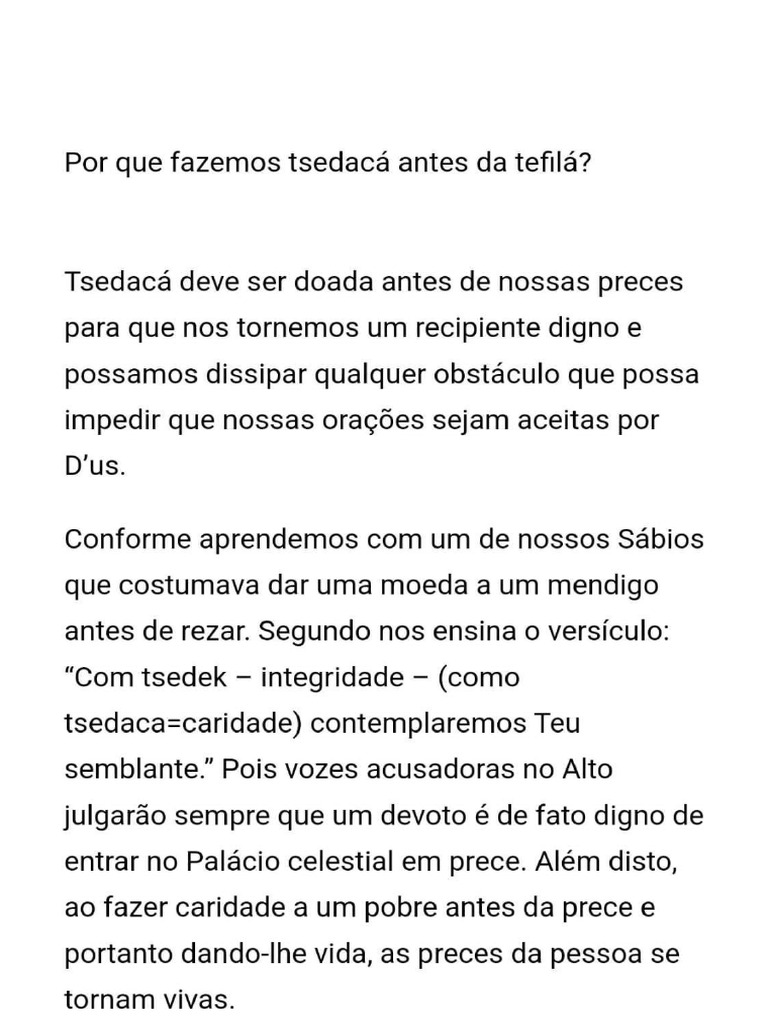 Tsedacah Tefilah | PDF