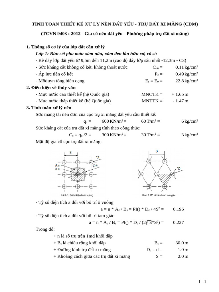 Tinh Toan Coc CDM - REV2 | PDF