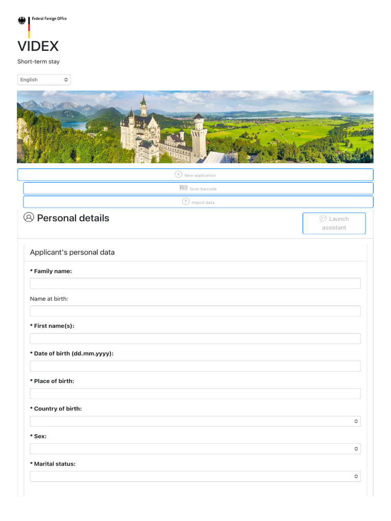 Videx Form | PDF | Travel Visa | Government And Personhood