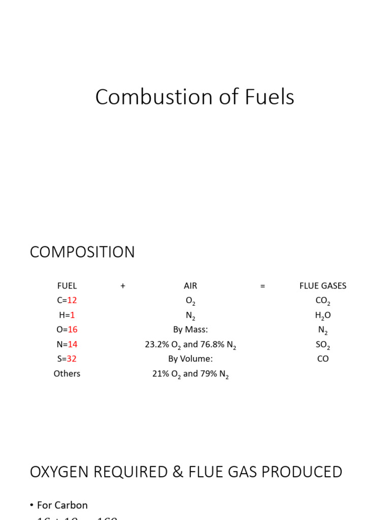 Combustion of Fuels | PDF | Combustion | Fuels