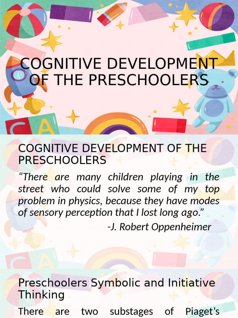 Cognitive Development of The Preschoolers | PDF | Thought ...