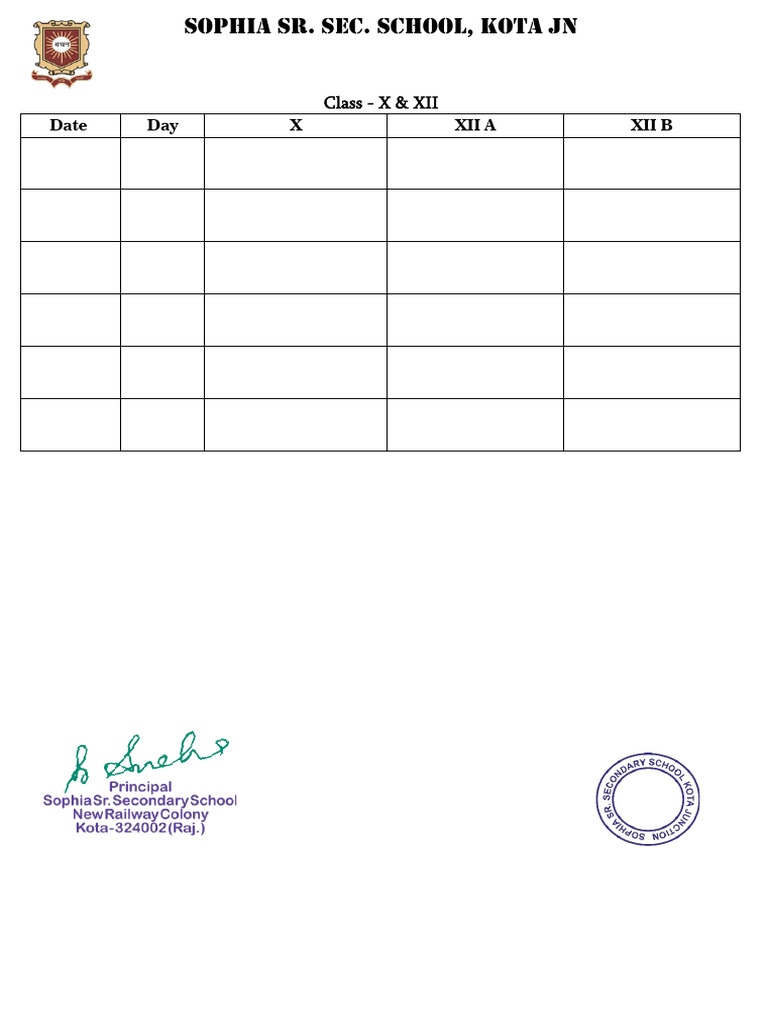 II Pre Board Time Table 2024-25 | PDF