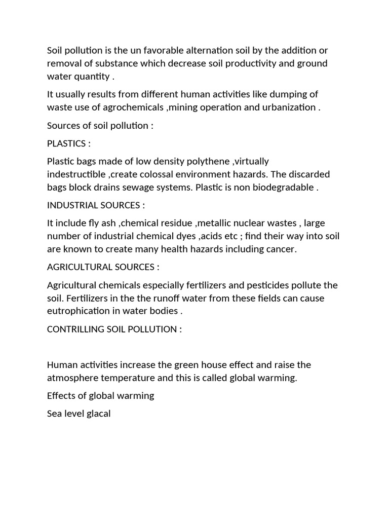 SOIL POLLUTION | PDF
