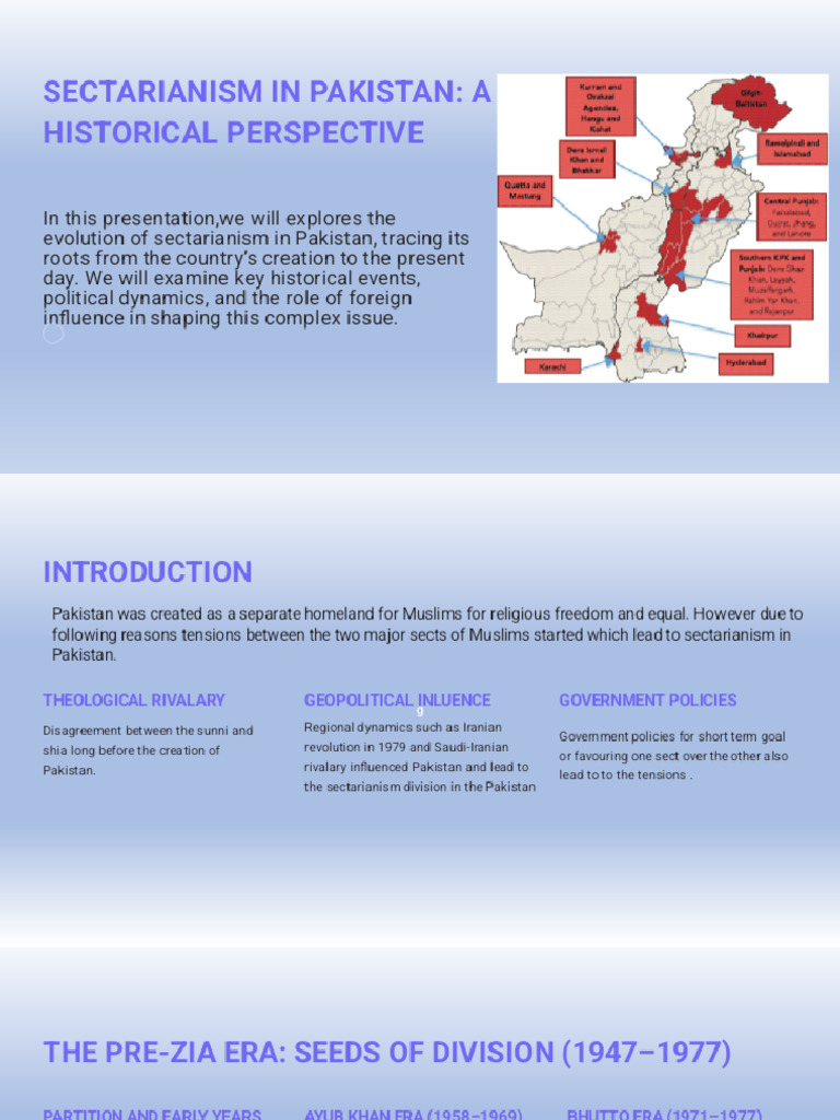 Presentation On Impacts of Sectarianism On The Politics of Pakistan | PDF