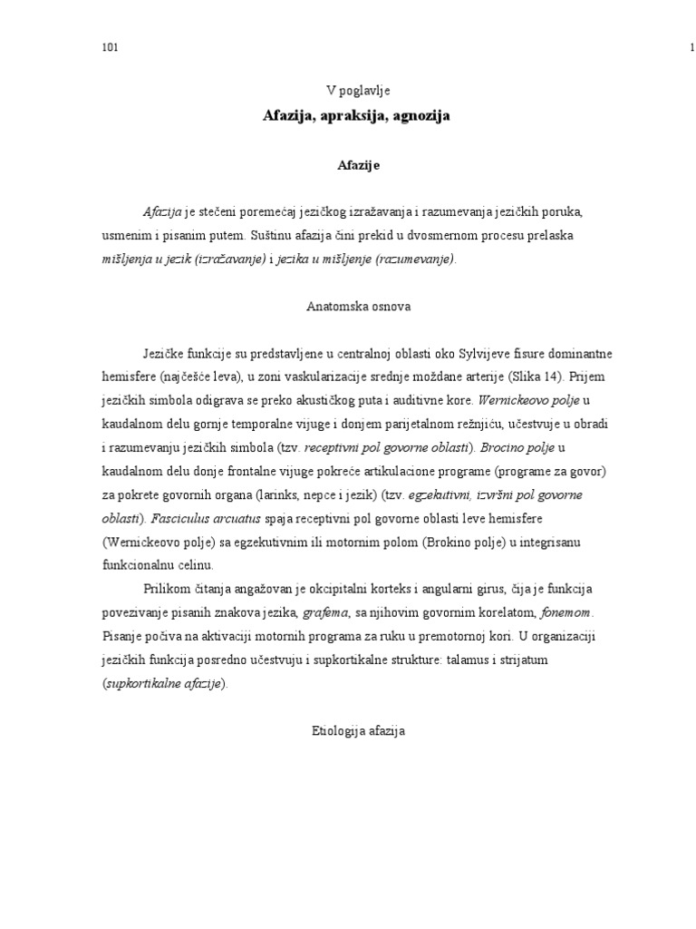 Afazija, apraksija, agnozija