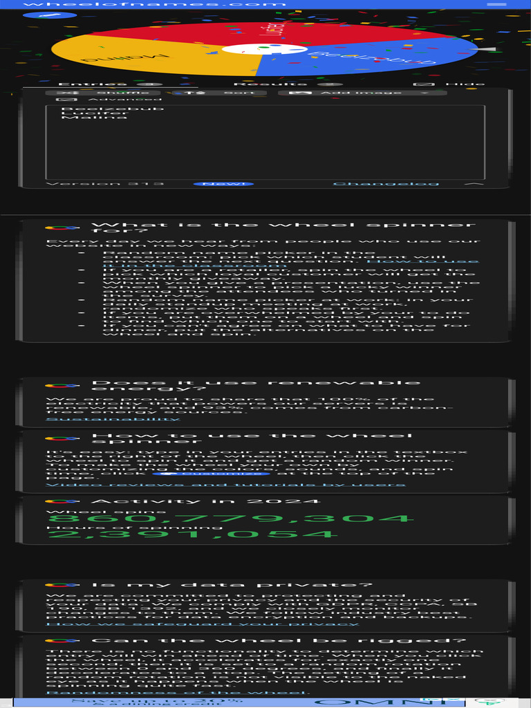 Wheel of Names Random Name Picker | PDF | Computing
