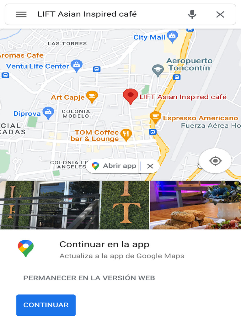 LIFT Asian Inspired café - Google Maps | PDF