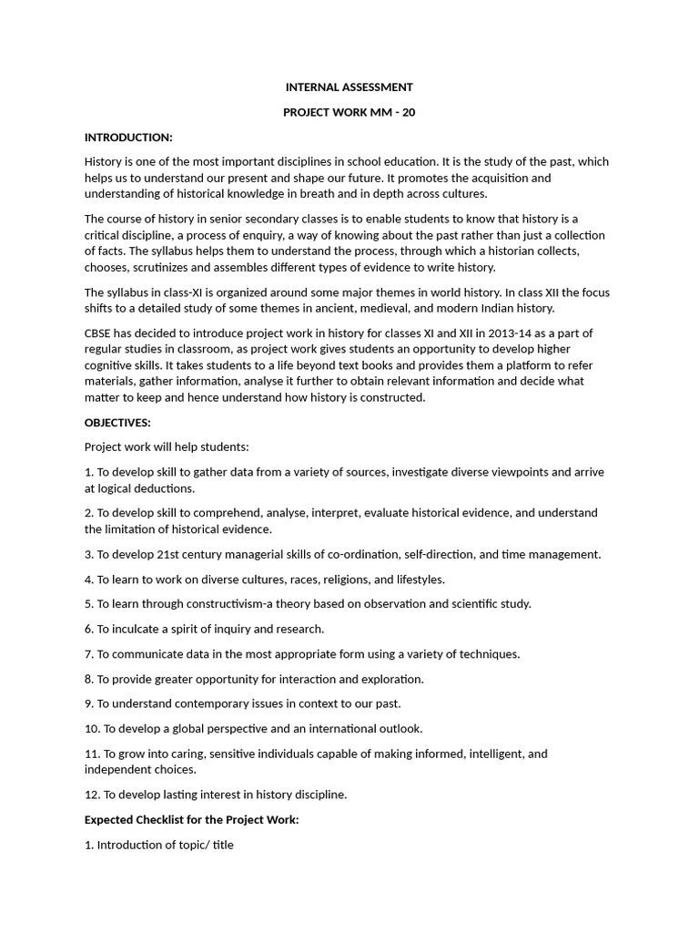 Internal Assessment Marks Breakup | PDF | Inquiry | Cognition