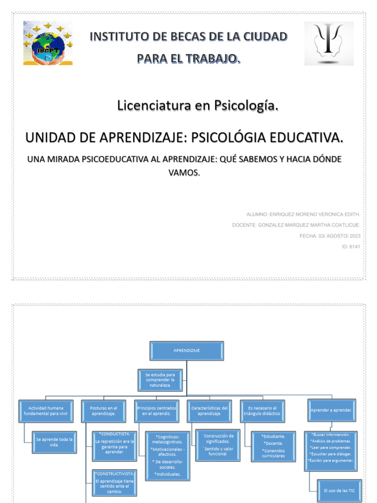 Psicología Educativa Enfoques Y Aprendizaje Pdf Aprendizaje