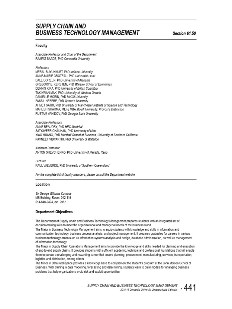 scom program - jmsb | PDF | Enterprise Resource Planning | Statistics