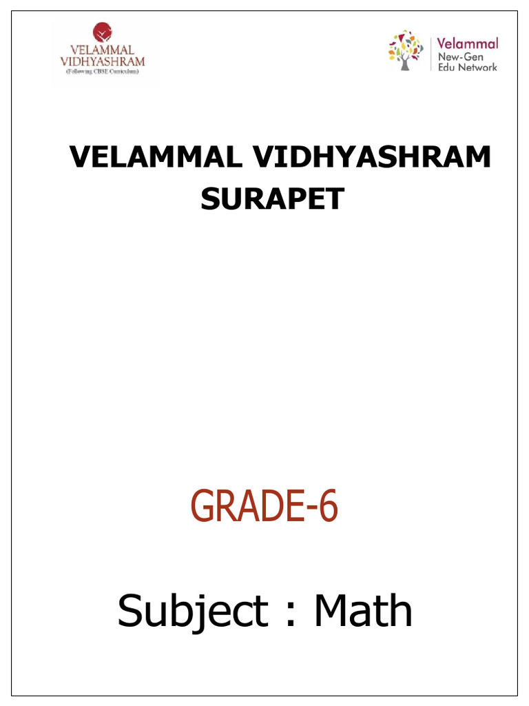 Grade 5 To 6. - Math - Bridge Course - April 2023 | PDF