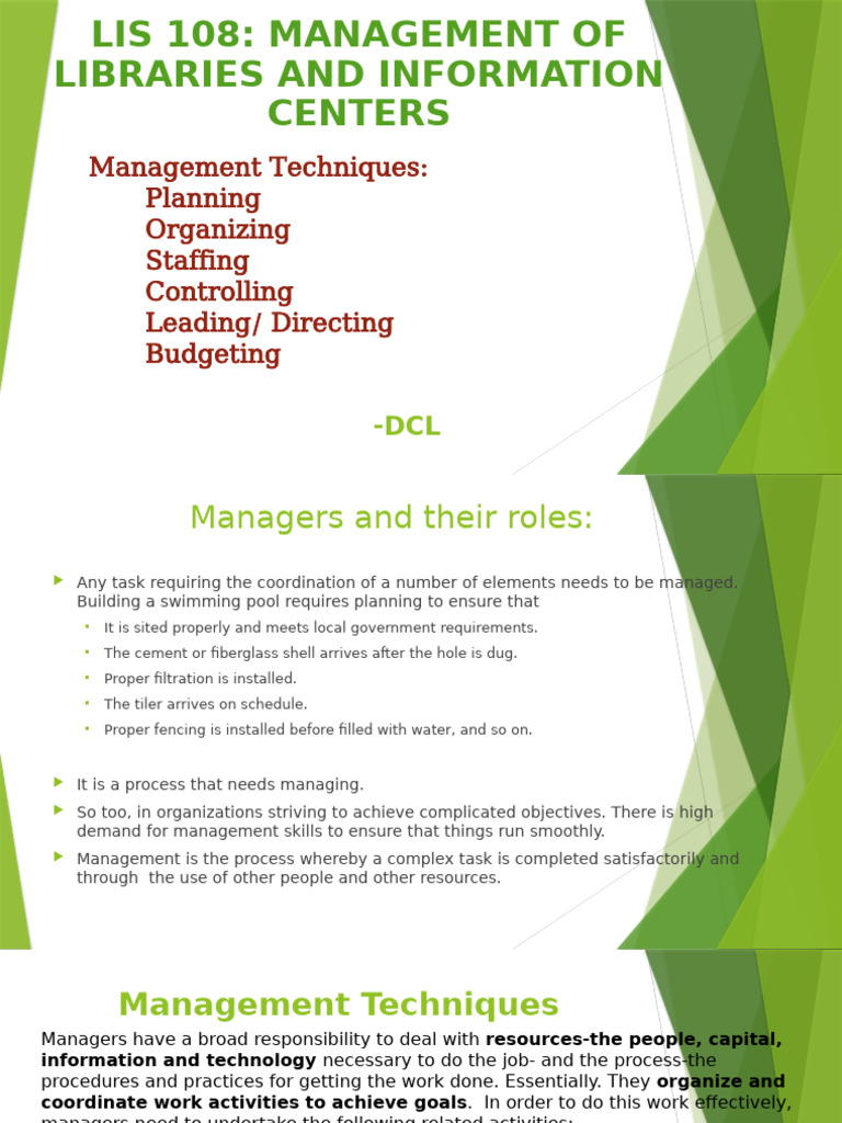 LIS 108 PPT2 | PDF | Performance Appraisal | Business