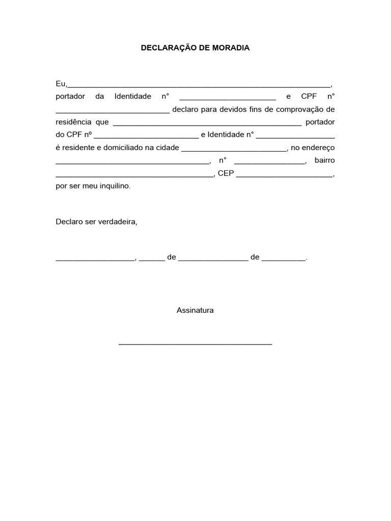 Declaracao De Trabalho Dicas De Como Fazer E Modelos Prontos Images ...