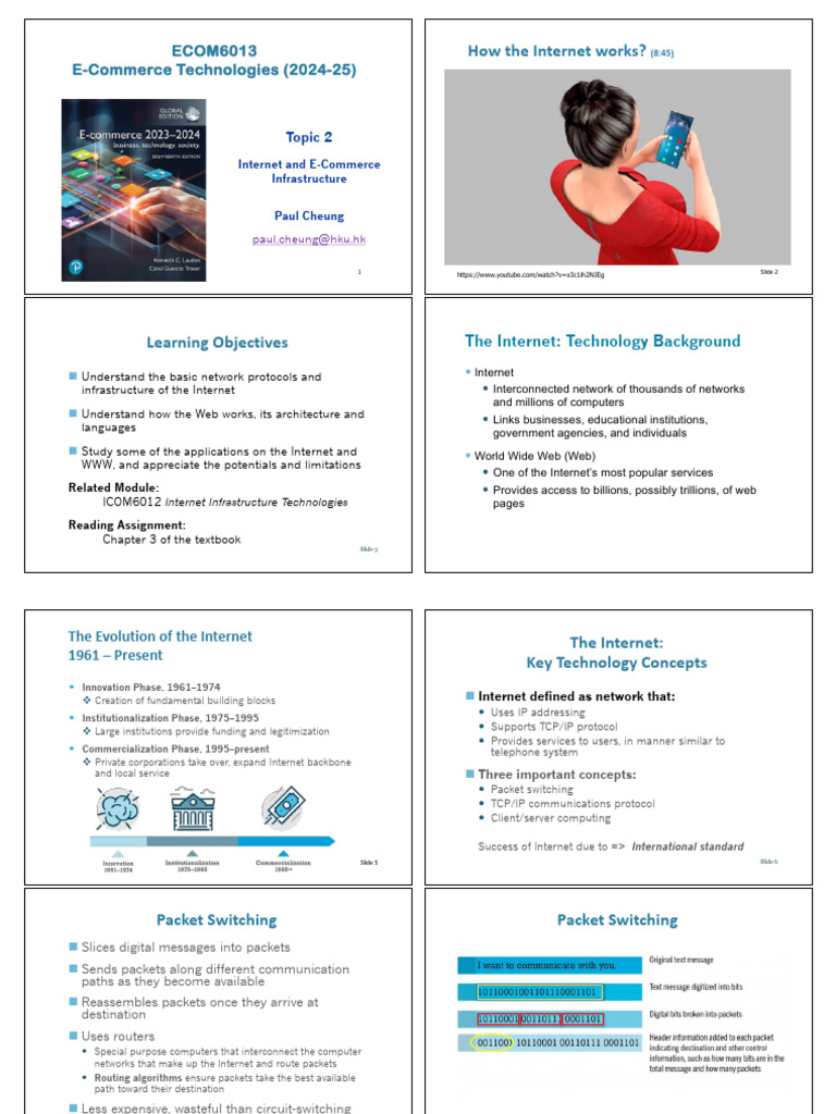 Topic02 E Commerce Infrastructure | PDF | World Wide Web | Internet & Web