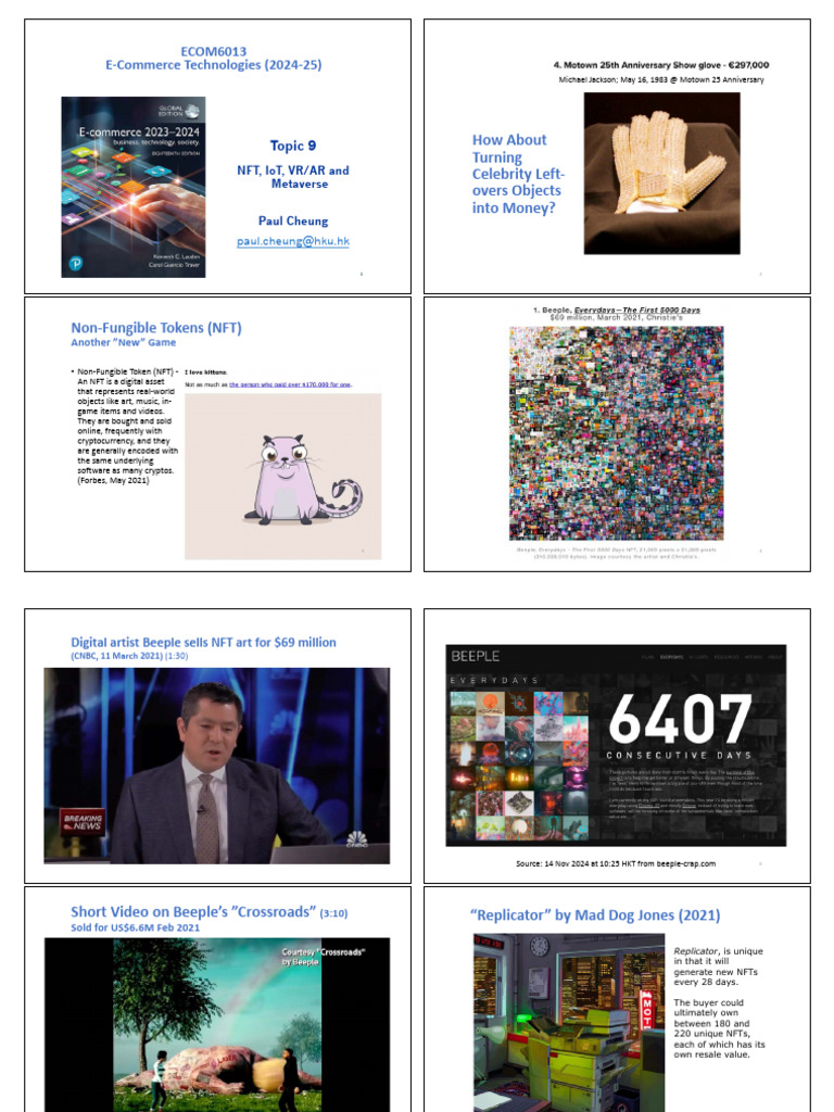 Topic09-NFT, IOT and Metaverse | PDF | Augmented Reality | Virtual Reality