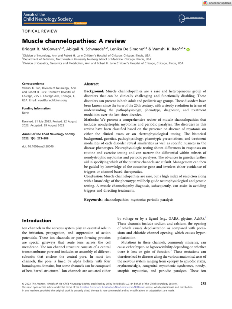Annals of The Child Neurology Society - 2023 - McGowan - Muscle ...