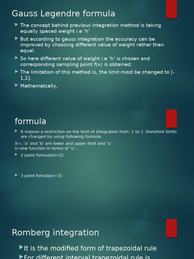 Gaussian and Romberg | PDF