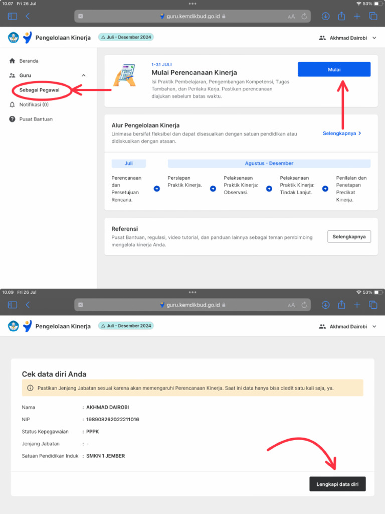 Tutorial perencanaan kinerja | PDF