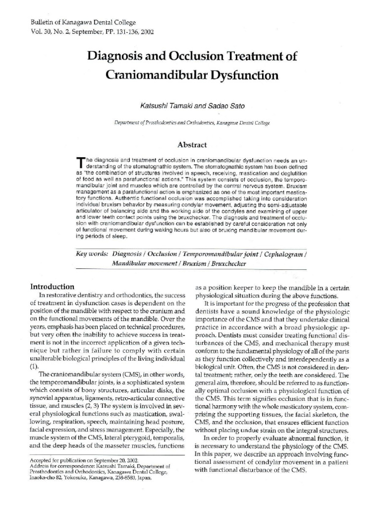 Diagnosis & Treatment of Cmd | PDF