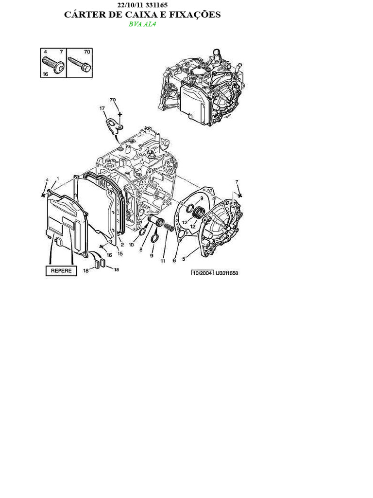 XSARA PICASSO - 0550 01 331165 - CÁRTER DE CAIXA E FIXAÇÕES | PDF