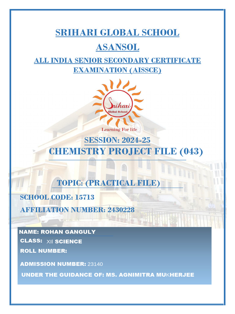 Chemistry Practical File (1) | PDF