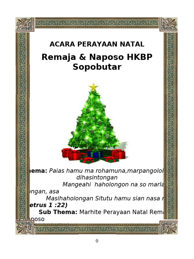 Acara Natal ReNa HKBP Sopobutar new | PDF
