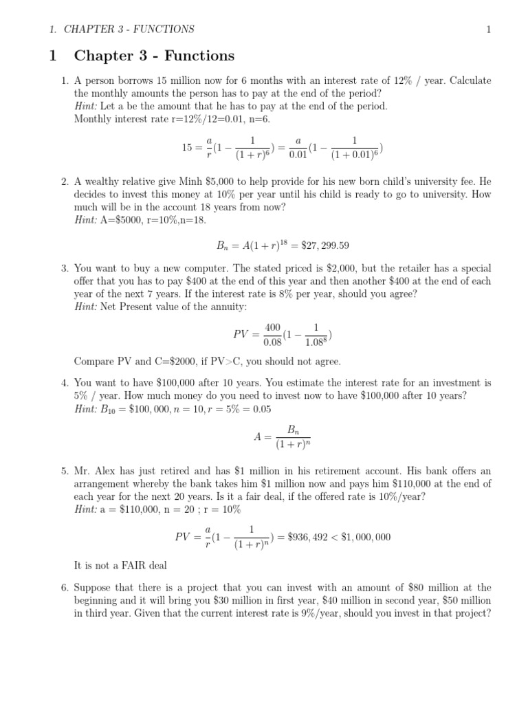 Exercise C3 | PDF | Interest | Present Value