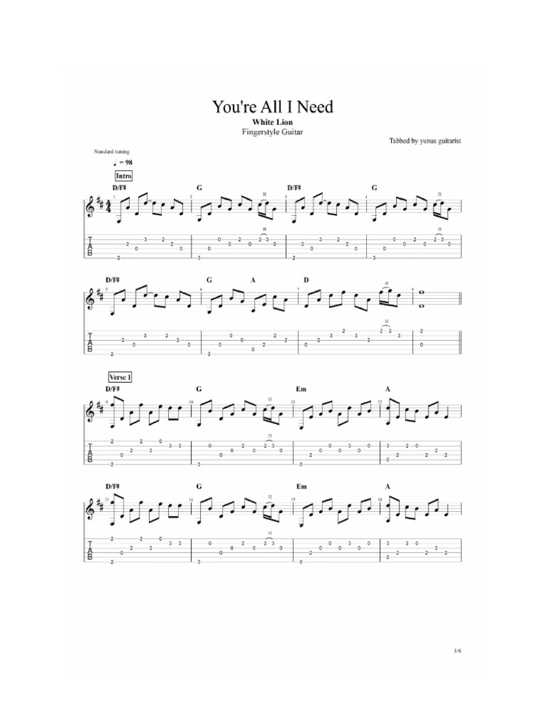 You're All I Need | PDF