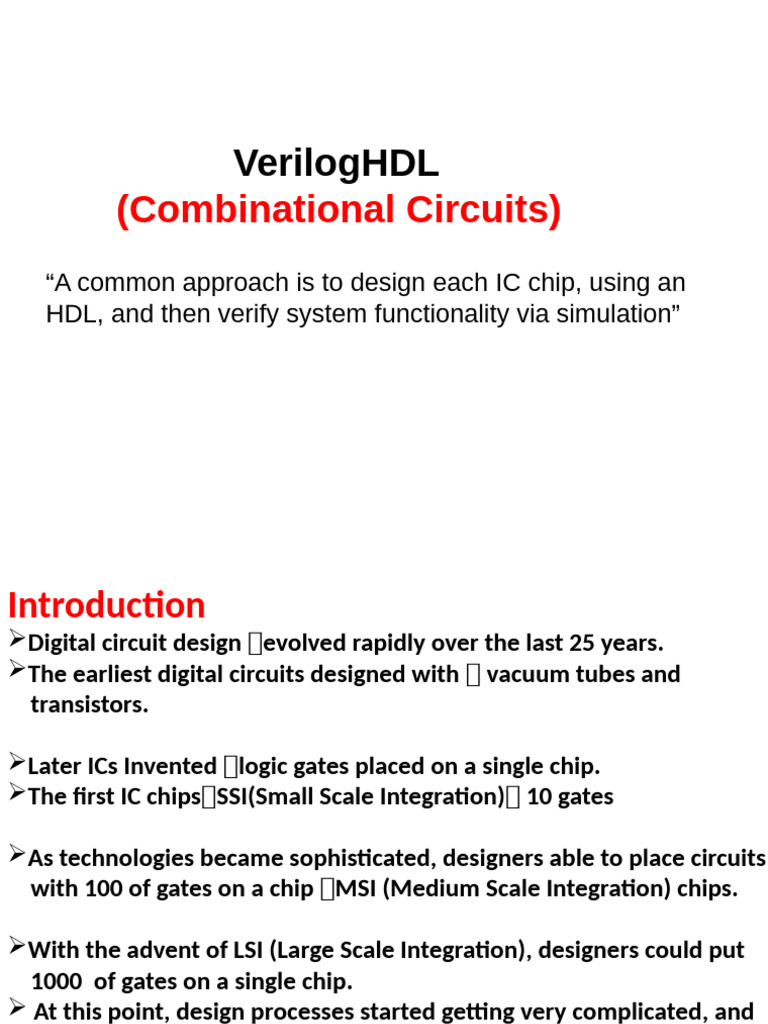 Verilog.pptx1 | PDF | Hardware Description Language | Integrated Circuit