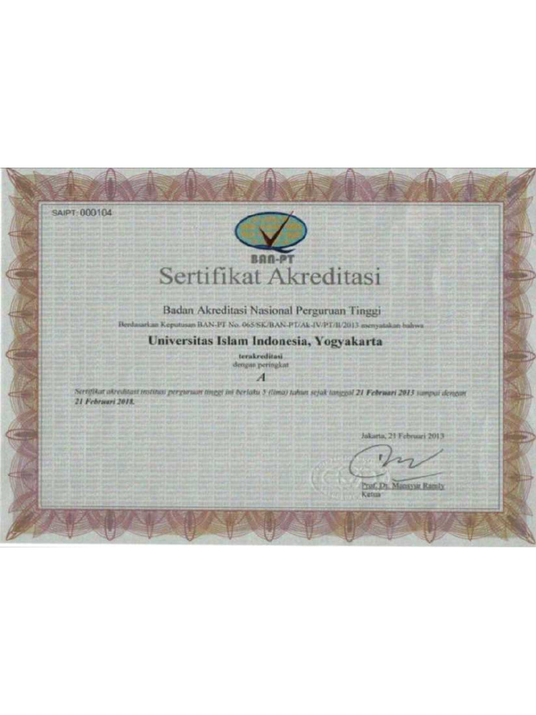 Akreditasi Uii | PDF