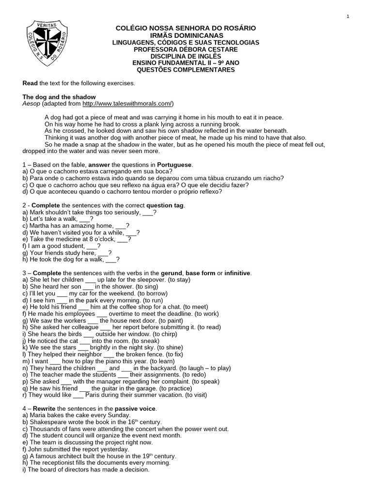 9EF Questoes Complementares 04 | PDF