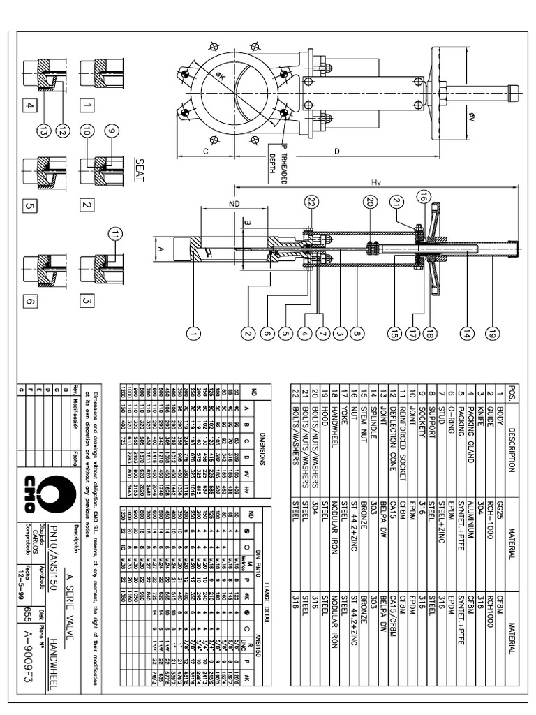 A-9009f3 Handwheel General Drawing | PDF