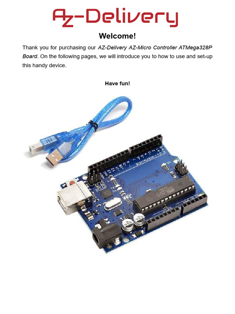 AZ-Micro Controller Atmega328P Board - EN | PDF | Microcontroller | Arduino