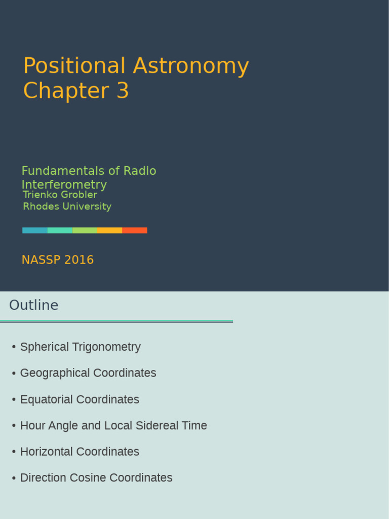 Positional Astronomy | PDF | Trigonometry | Sphere