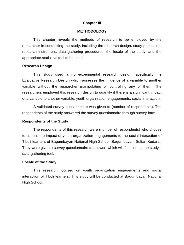 Chapter-III-Methodology | PDF | Survey Methodology | Likert Scale