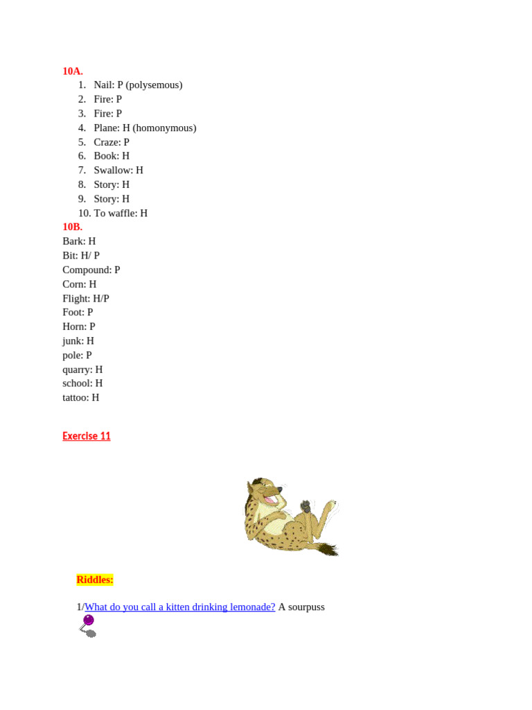 10A, 10B, 11, 12B, 13 | PDF | Adjective | Grammar