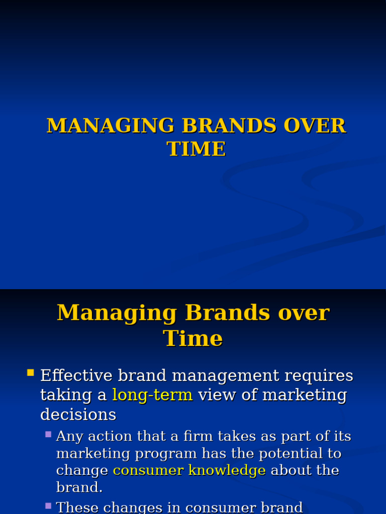 Managing Brands Over Time | PDF | Brand | Marketing