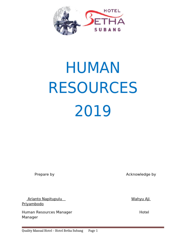 Manual Book (Human Resources) | PDF