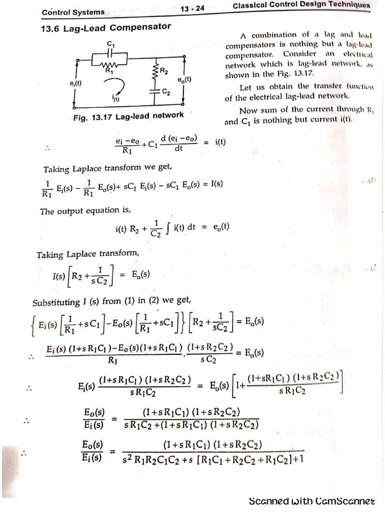 Lag-Lead Compensator | PDF
