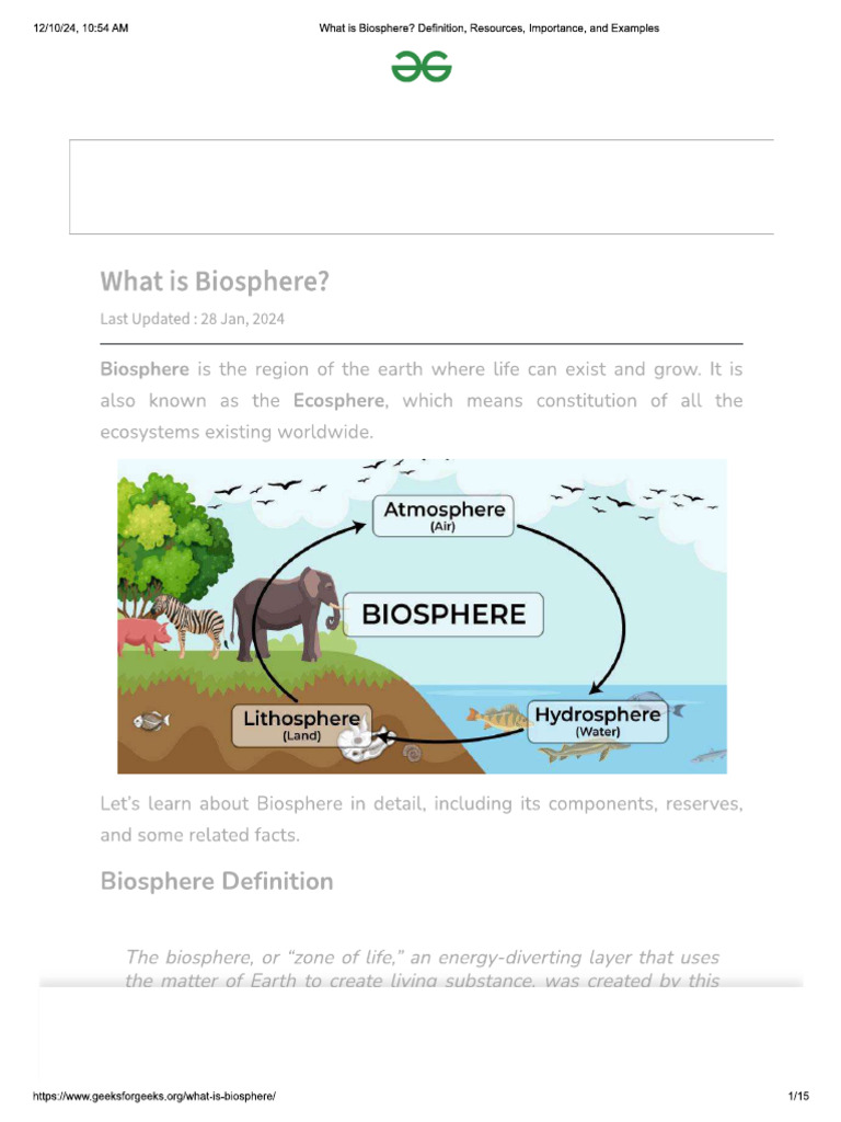 Biosphere | PDF