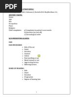 Ent Case Sheet Proforma | PDF | Human Nose | Ear