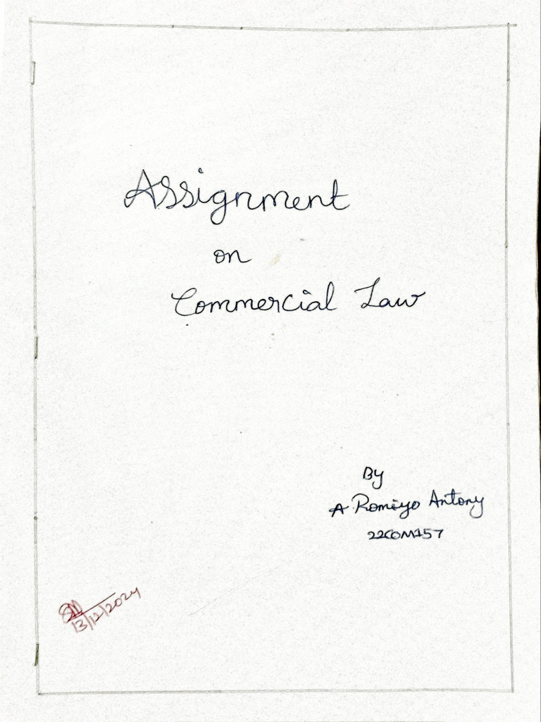 Commercial Law | PDF