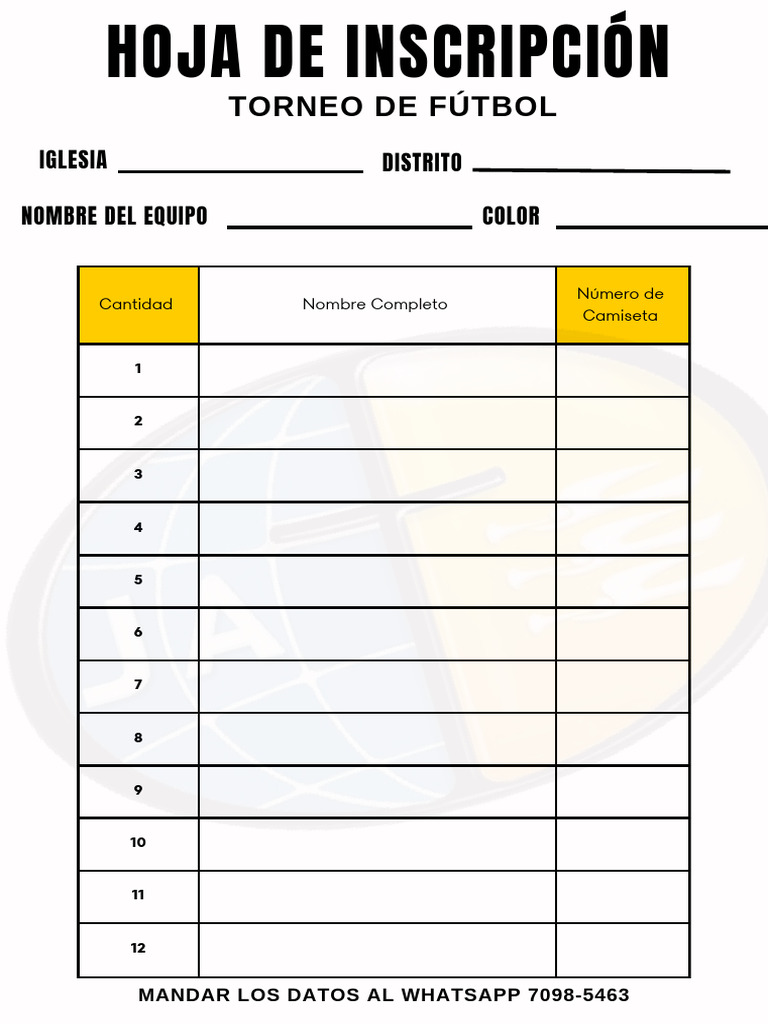 Hoja de Inscripción Torneo - 20241015 - 084900 - 0000 | PDF